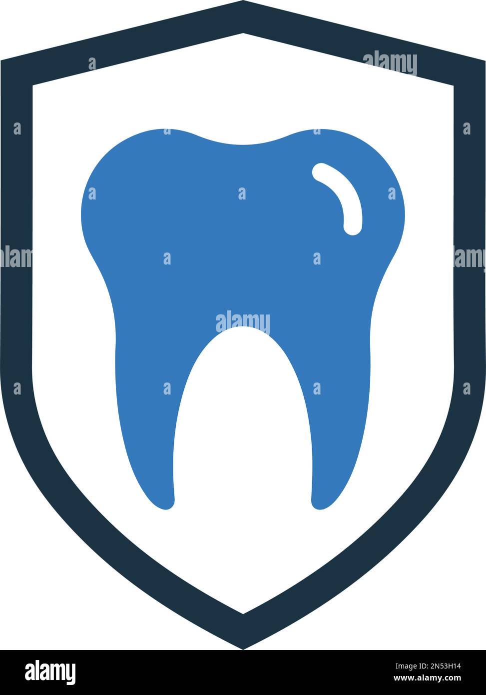 Care, dentistry, protection icon is isolated on white background. Use ...