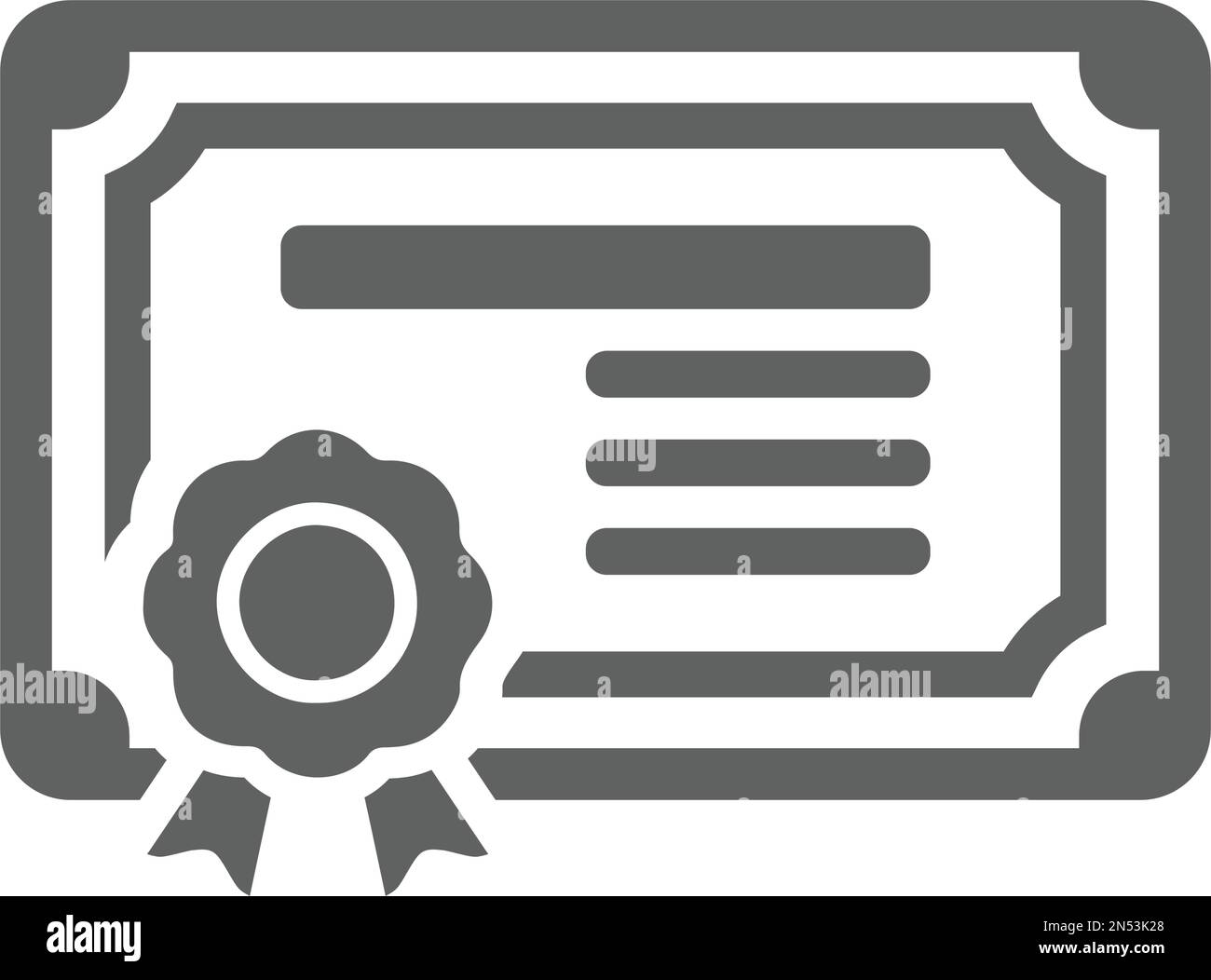 Certificate, diploma icon - Use for commercial purposes, print media ...