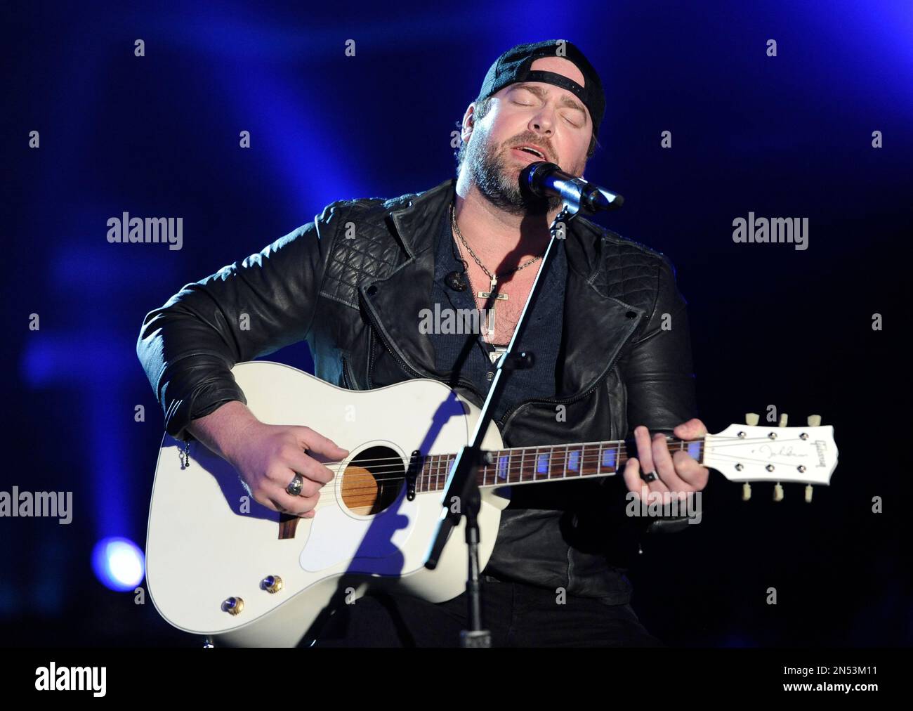 Lee Brice performs on stage at the 49th annual Academy of Country Music ...