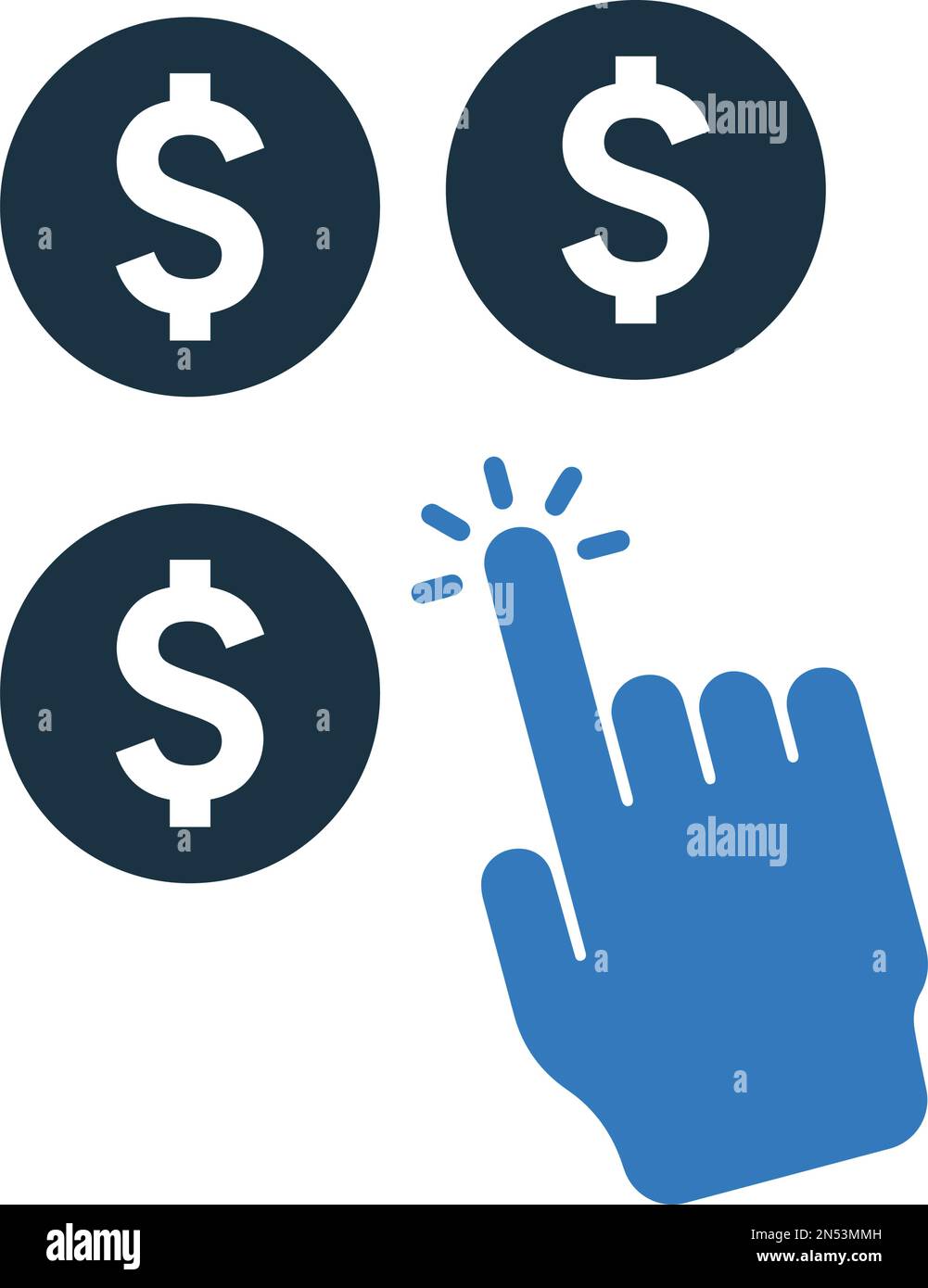 Click, paid icon - Simple editable vector EPS file Stock Vector Image ...