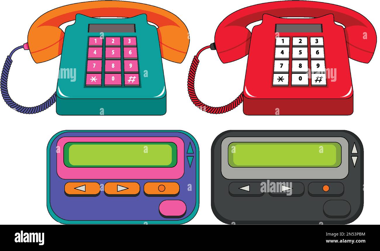 Vintage pager Cut Out Stock Images & Pictures - Alamy