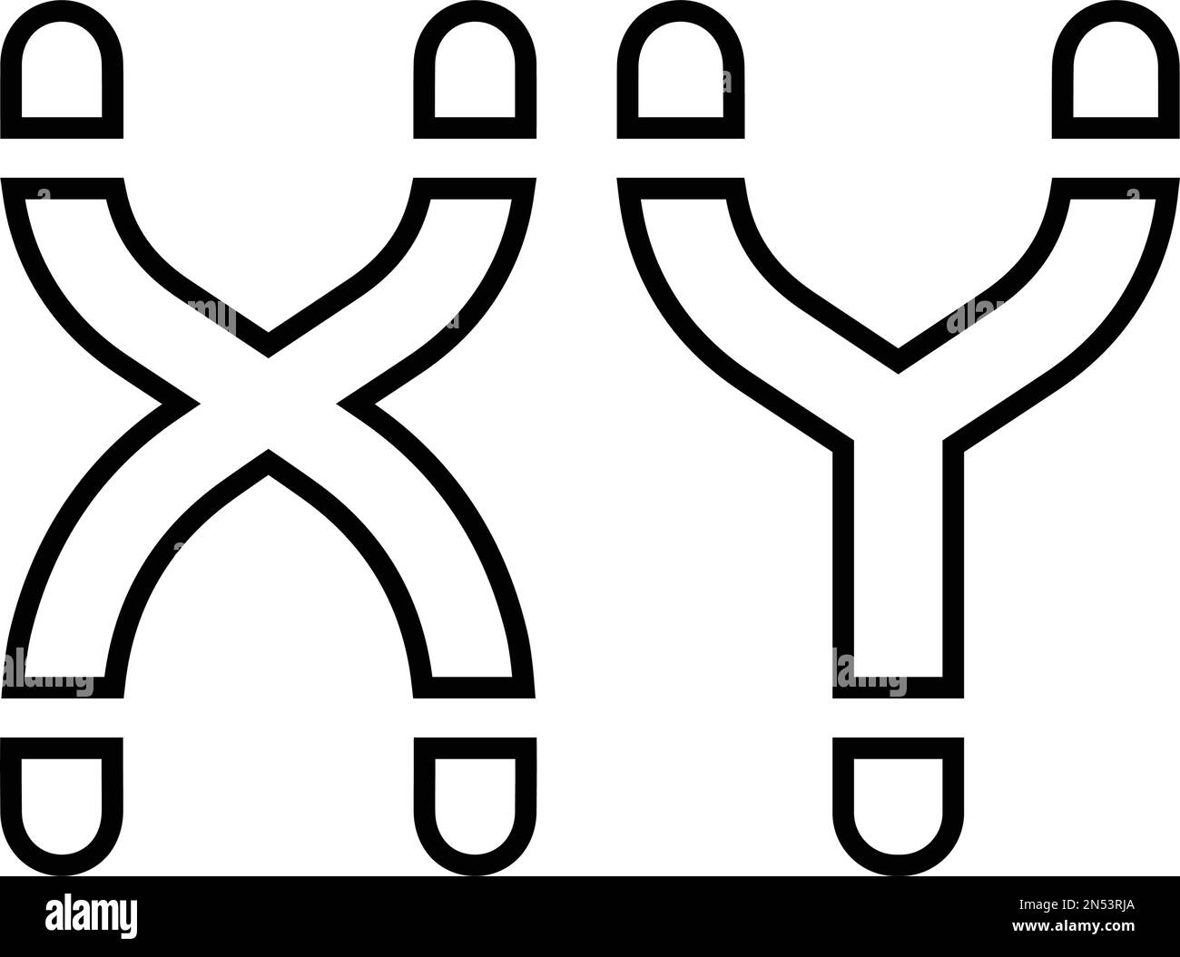 Chromosome, molecule icon is isolated on white background. Use for graphic and web design or ...