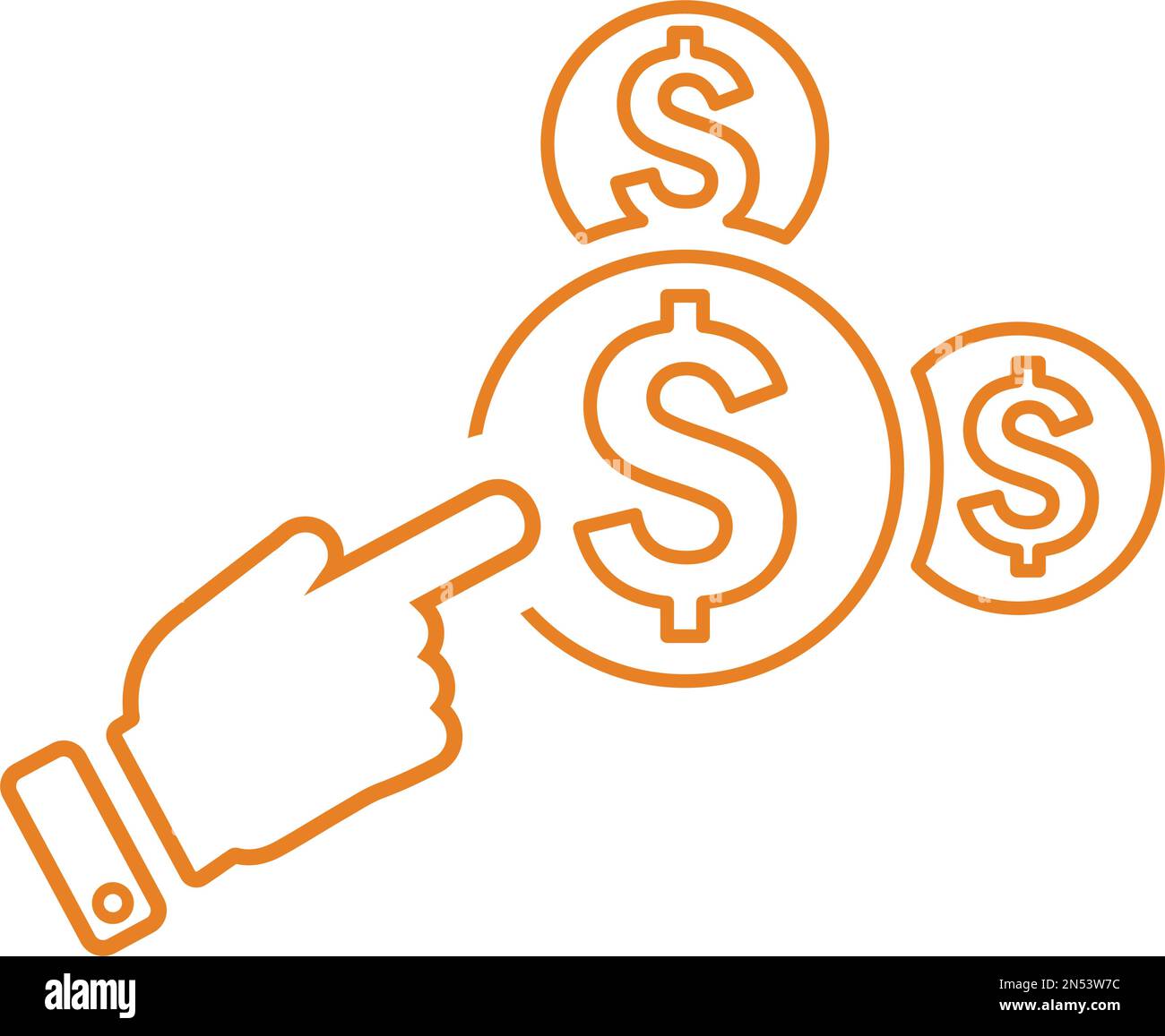 Click, monetize, paid, optimization icon. Well organized simple vector ...