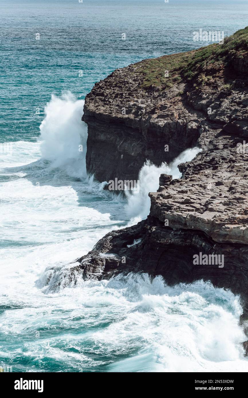 Aerial view waves splashing against hi-res stock photography and images ...