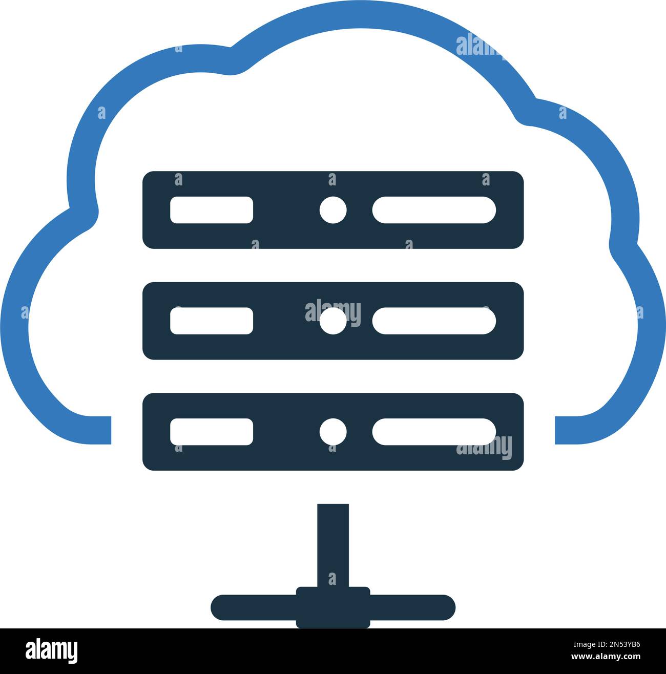 Cloud Computing Server Icon Simple Editable Vector Eps File Stock