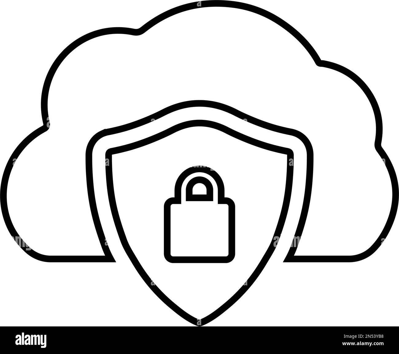 Cloud, safety, security icon - Simple editable vector EPS file Stock ...