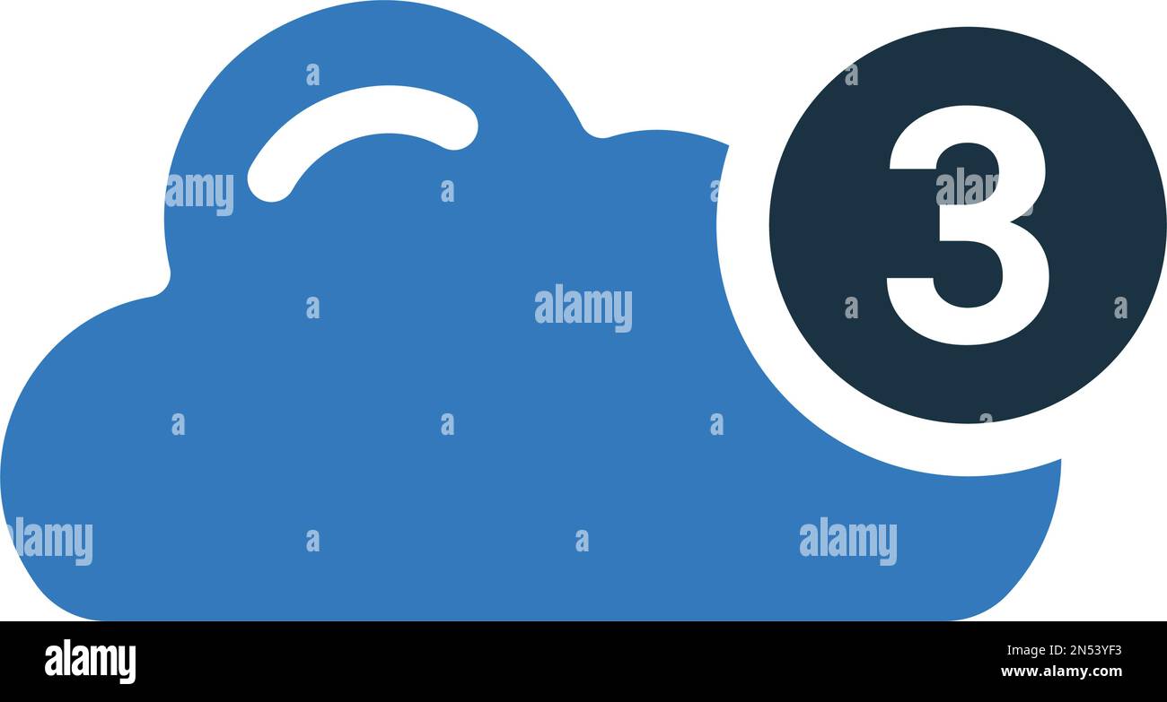 Cloud, notification icon - Simple editable vector EPS file Stock Vector ...