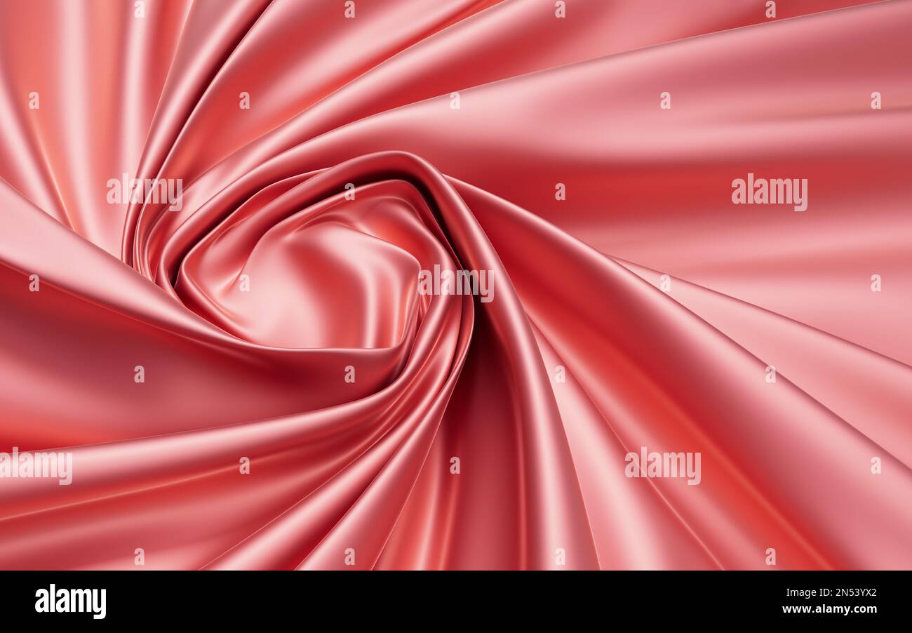 Soft cloth with rotating shape, 3d rendering. Digital drawing Stock ...