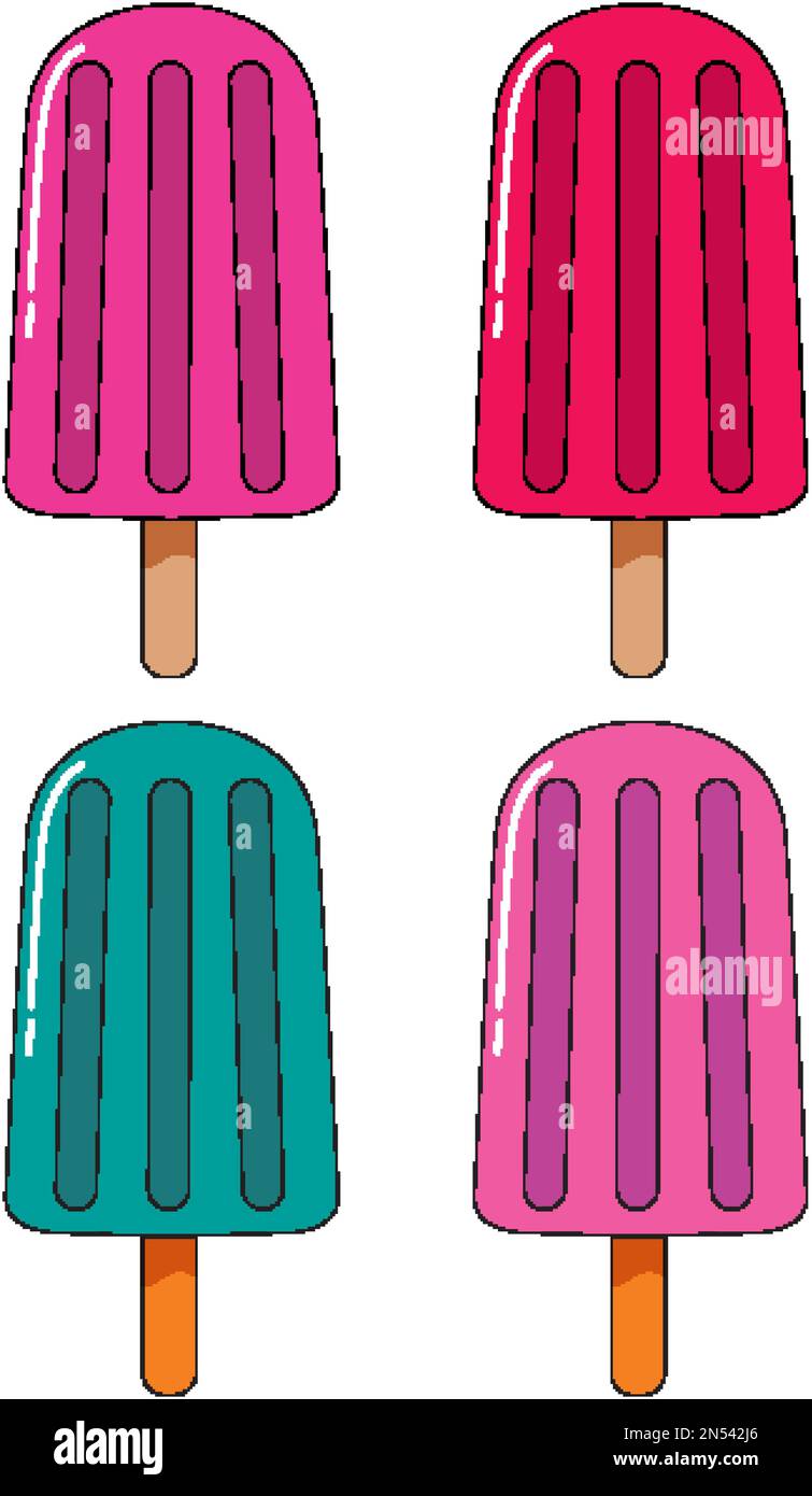Different popsicle sticks set illustration Stock Vector Image & Art - Alamy