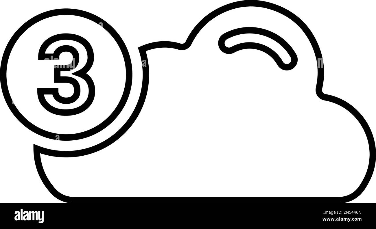 Cloud, notification icon - Simple editable vector EPS file Stock Vector ...