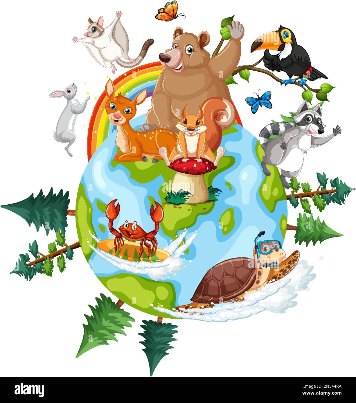 Animals on the planet earth illustration Stock Vector Image & Art - Alamy Animals on the planet earth illustration Stock Vector Image & Art - Alamy