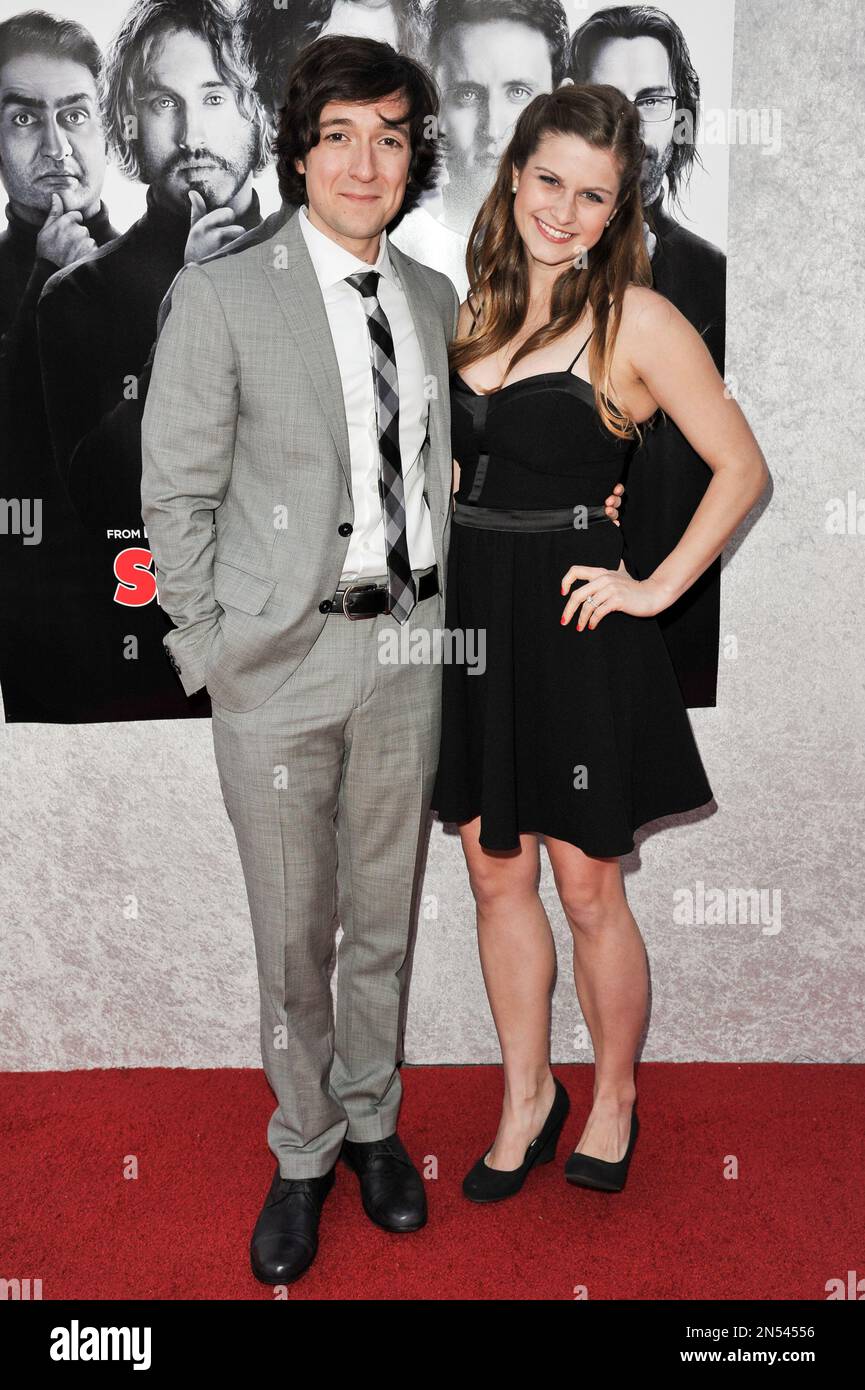 Josh Brener, left, and Megan Falcone arrive at the LA Premiere of ...
