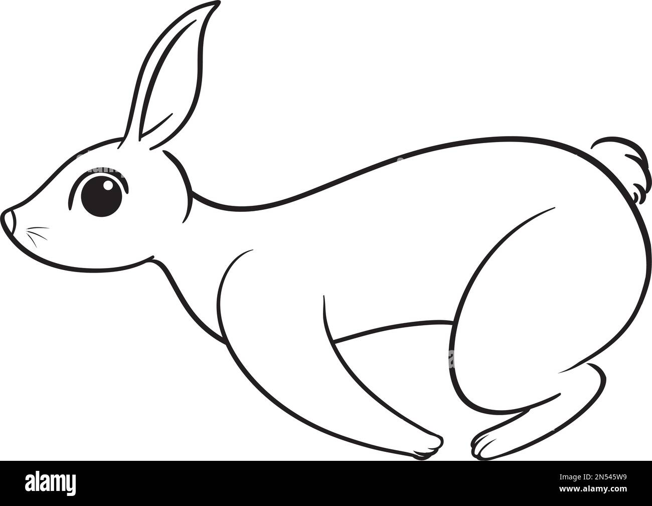 Doodle rabbit cartoon character illustration Stock Vector Image & Art ...