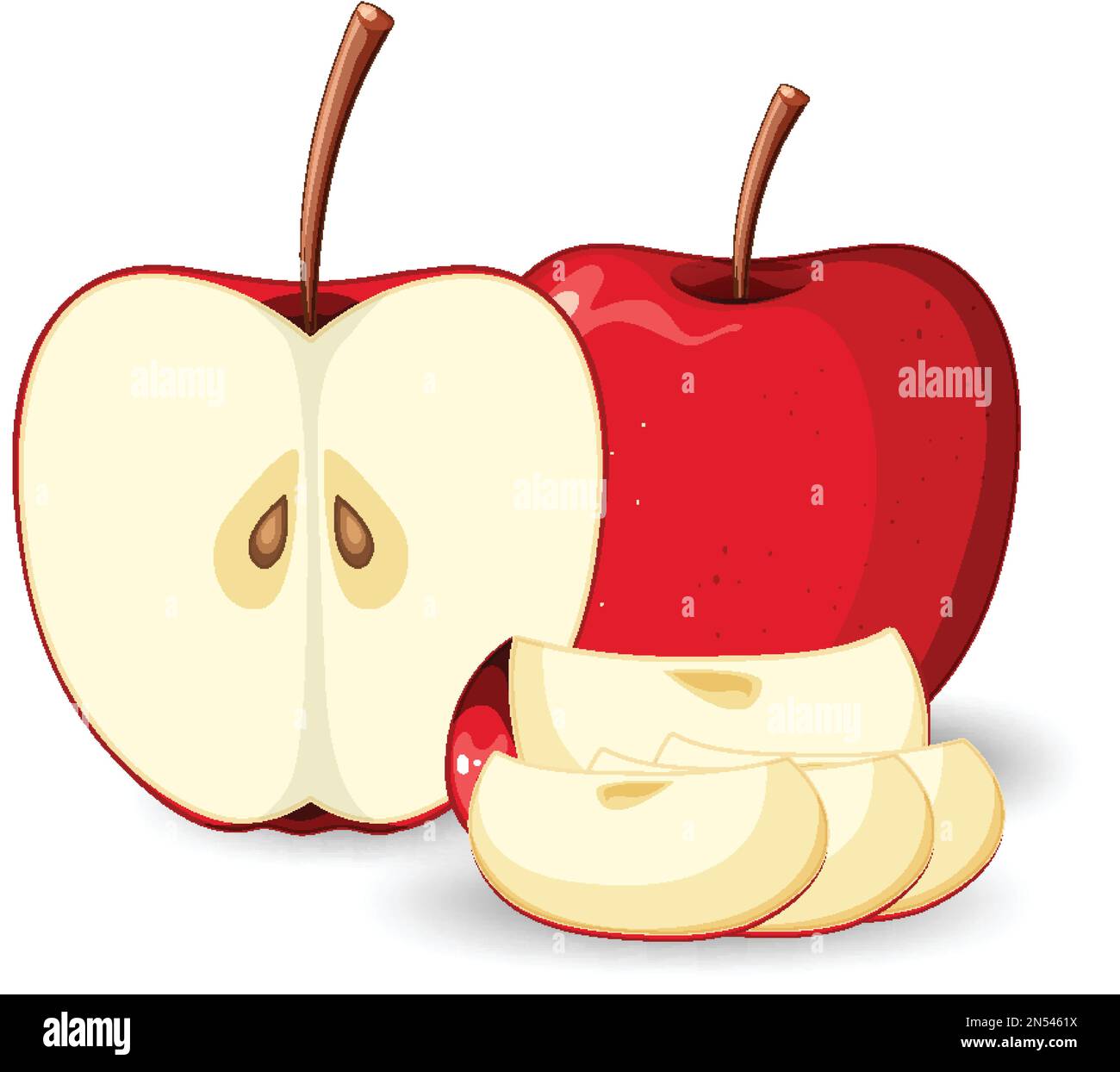 Red apple cartoon isolated illustration Stock Vector Image & Art - Alamy