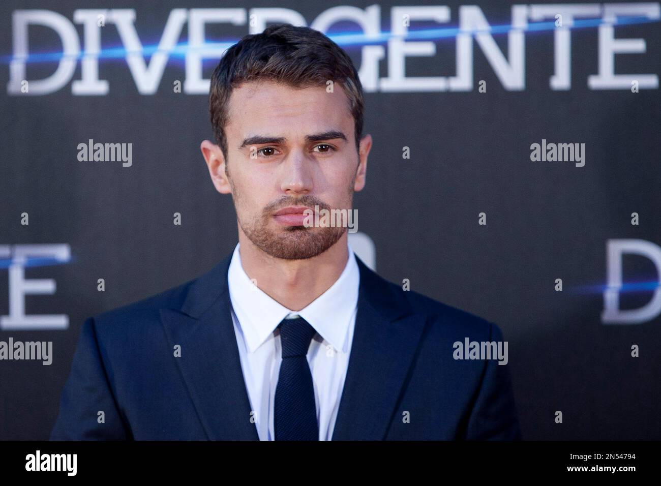 English actor Theo James poses for photographers during the premiere of ...
