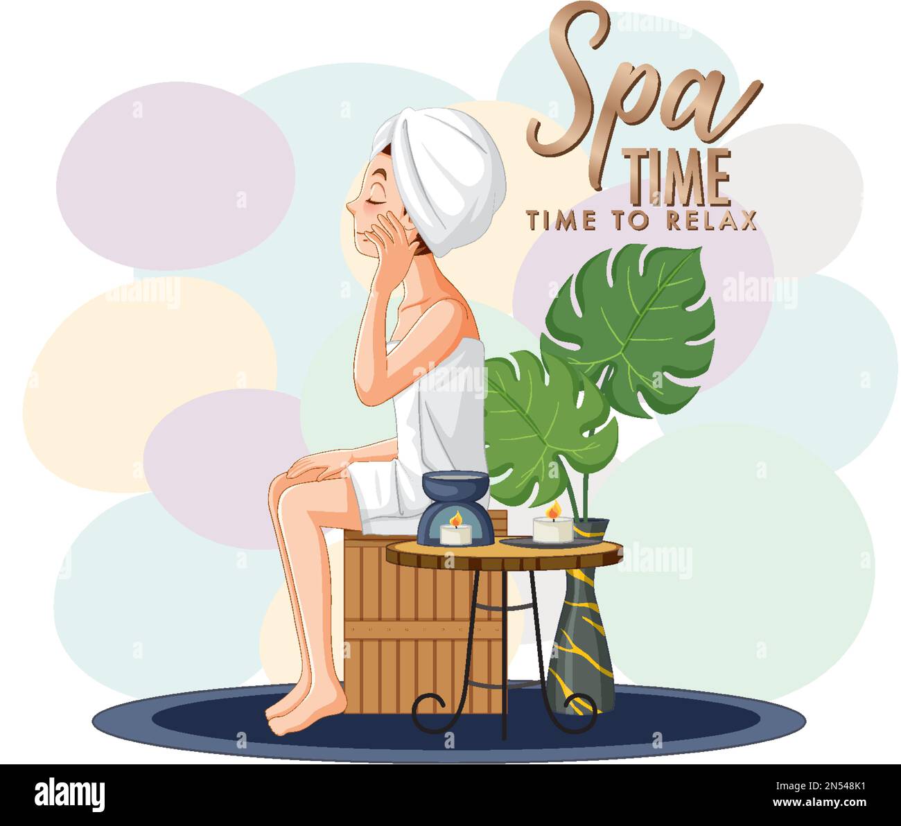 Luxury spa poster template design illustration Stock Vector Image & Art ...