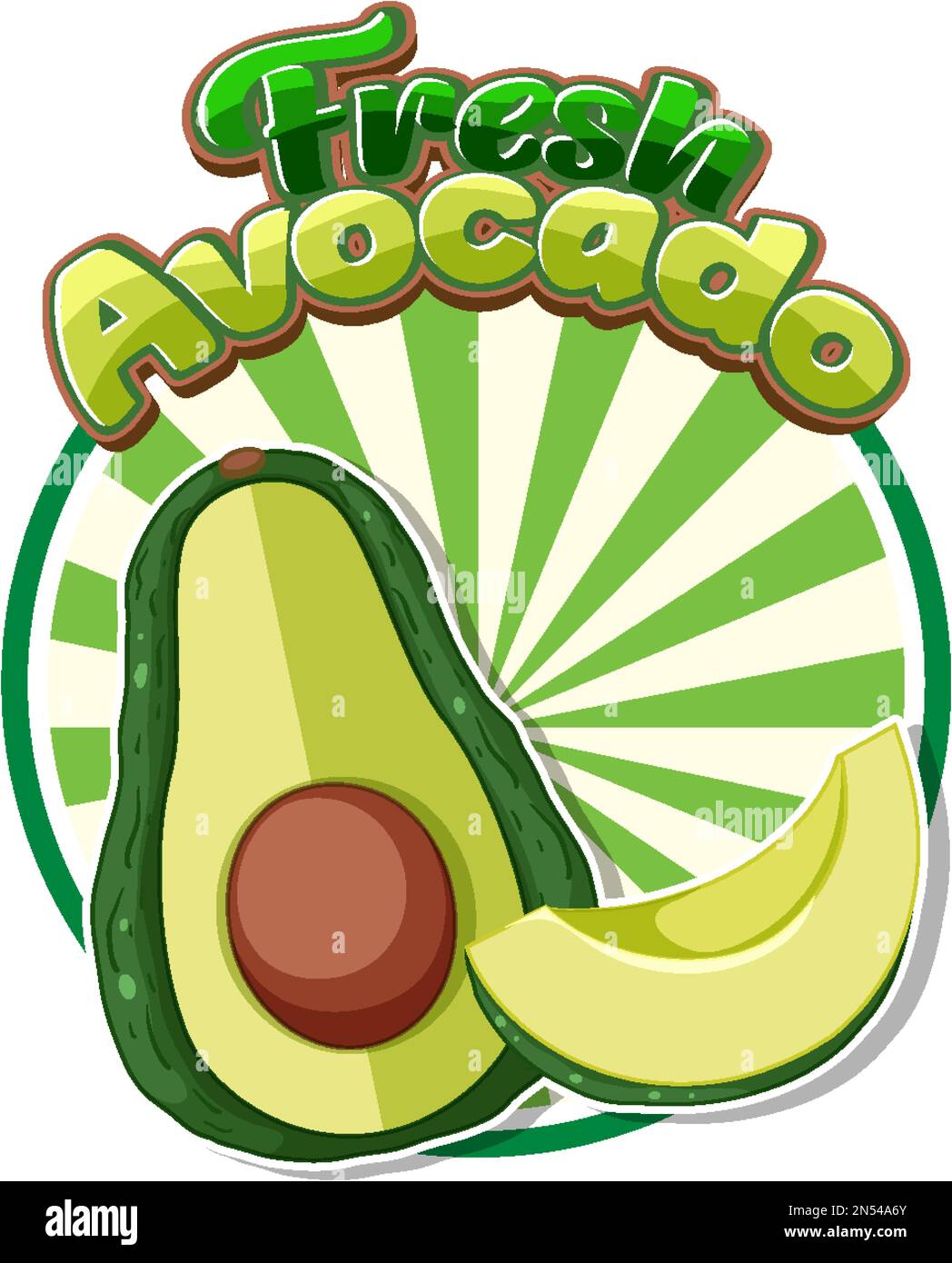 Avocado fruit cartoon isolated illustration Stock Vector Image & Art ...
