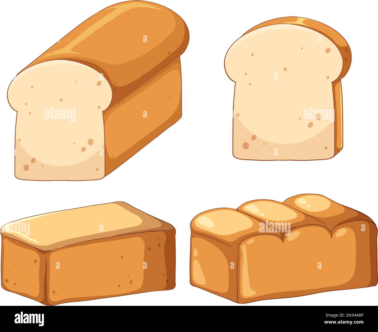 Set of bread cartoon illustration Stock Vector Image & Art - Alamy