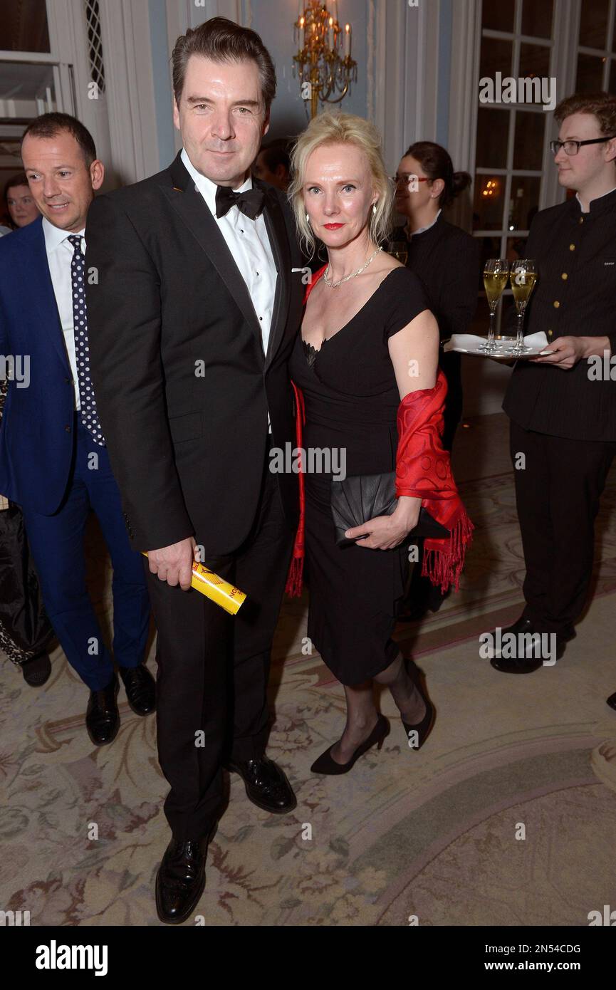 Brendan Coyle and Joy Harrison pose for photographers at the after ...