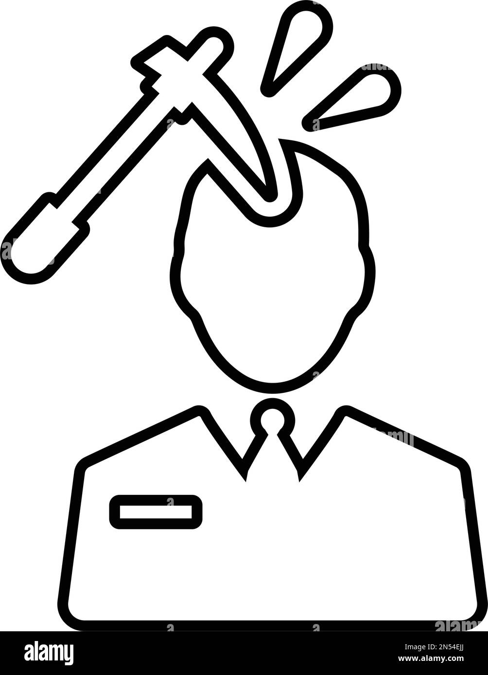 Crime, head strike icon - Simple editable vector EPS file Stock Vector ...