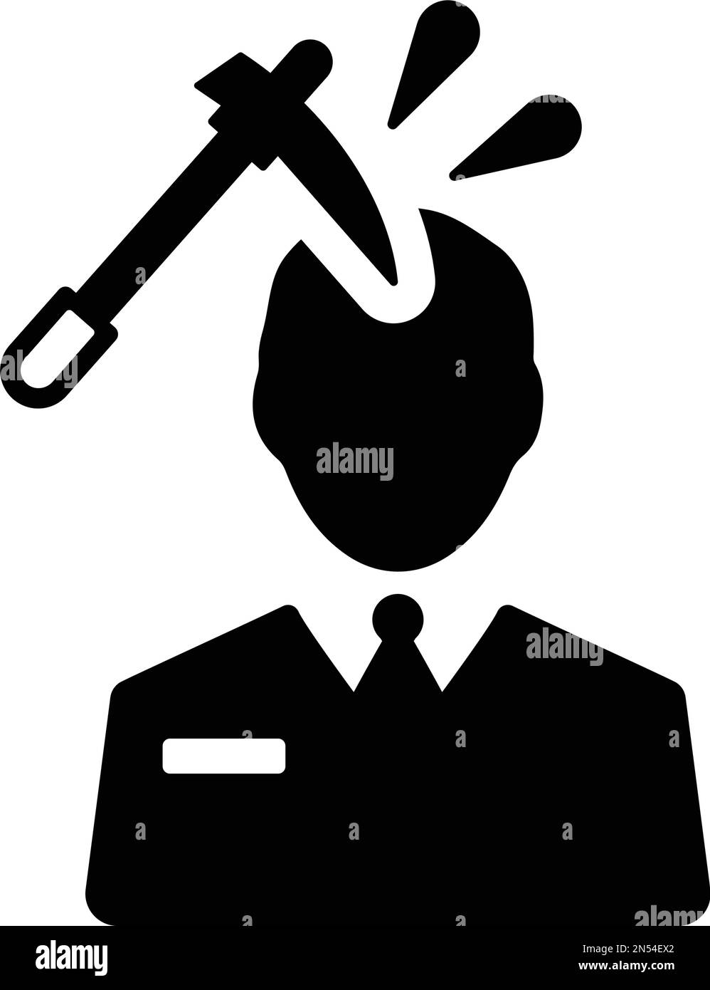 Crime, head strike icon - Simple editable vector EPS file Stock Vector ...