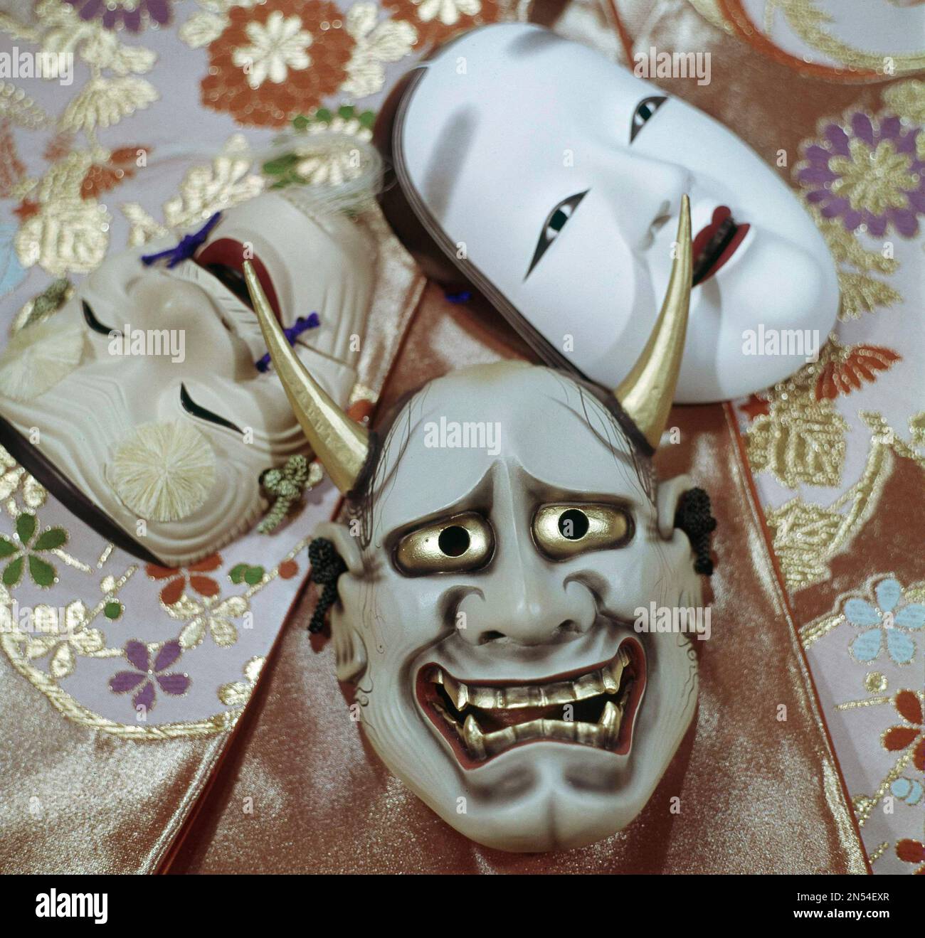 Japanese Noh mask, a major form of classical Japanese musical drama ...