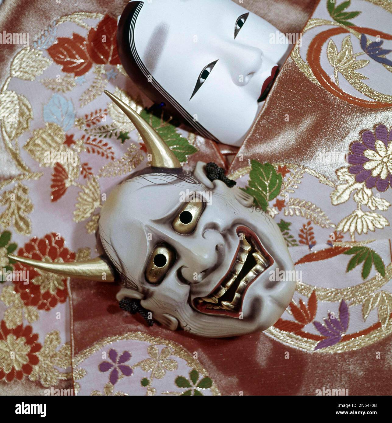 Japanese Noh mask, a major form of classical Japanese musical drama ...