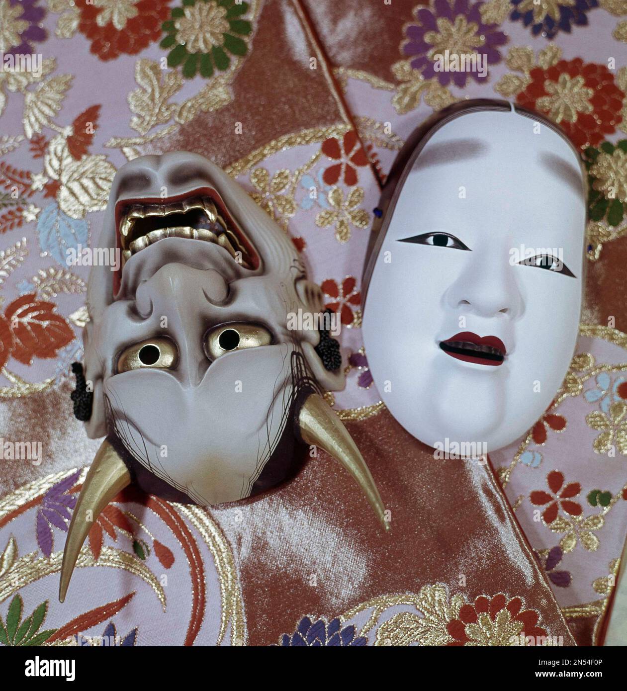 Japanese Noh mask, a major form of classical Japanese musical drama ...
