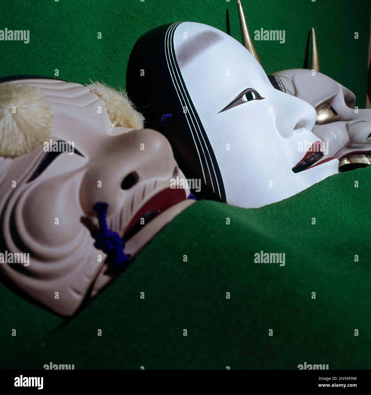 Japanese Noh mask, a major form of classical Japanese musical drama ...