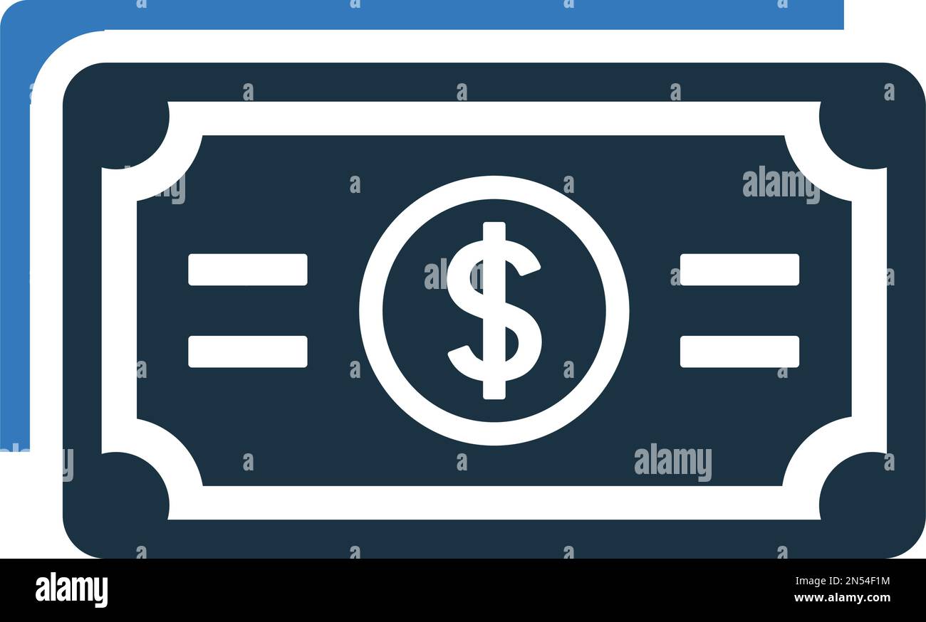 Dollar banknote, money icon - Simple editable vector EPS file Stock ...