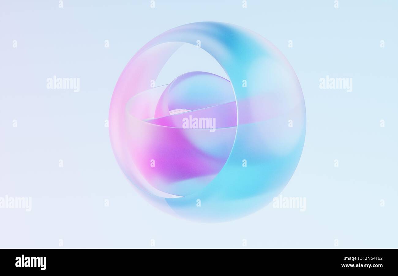 Gradient transparent geometry background, 3d rendering. Digital drawing ...