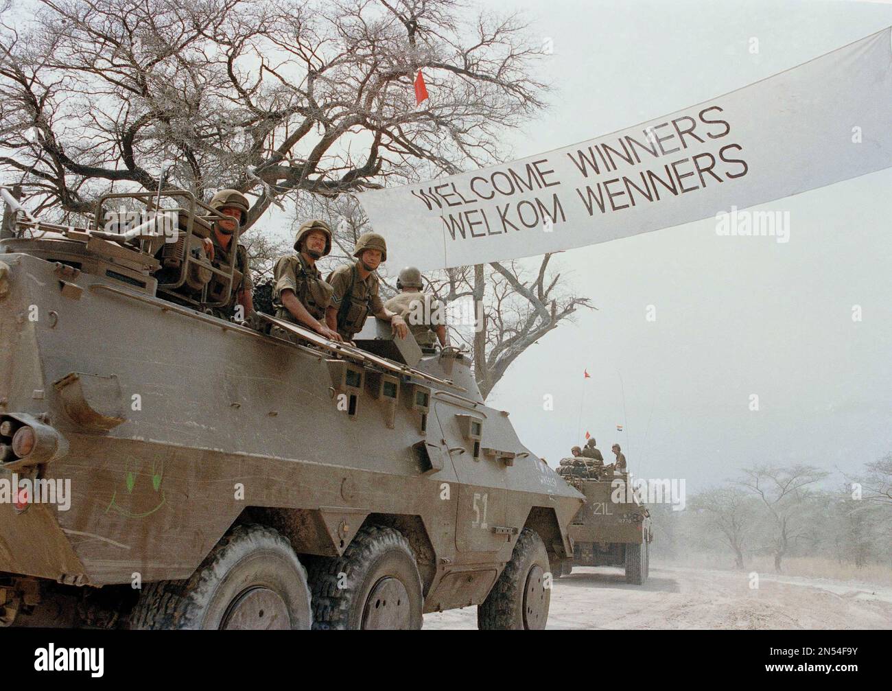 Cuban, South African and Angolan members of the Joint Military ...