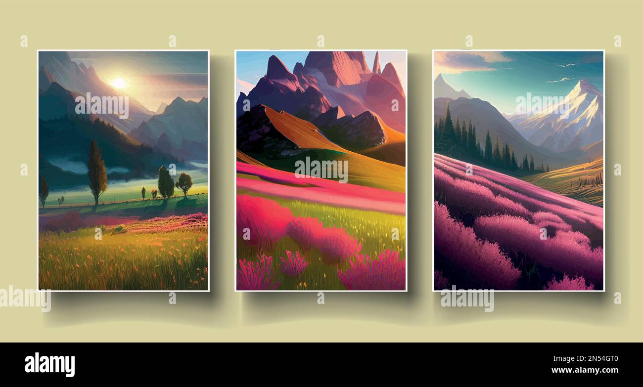 Alpine garden plants Stock Vector Images - Alamy