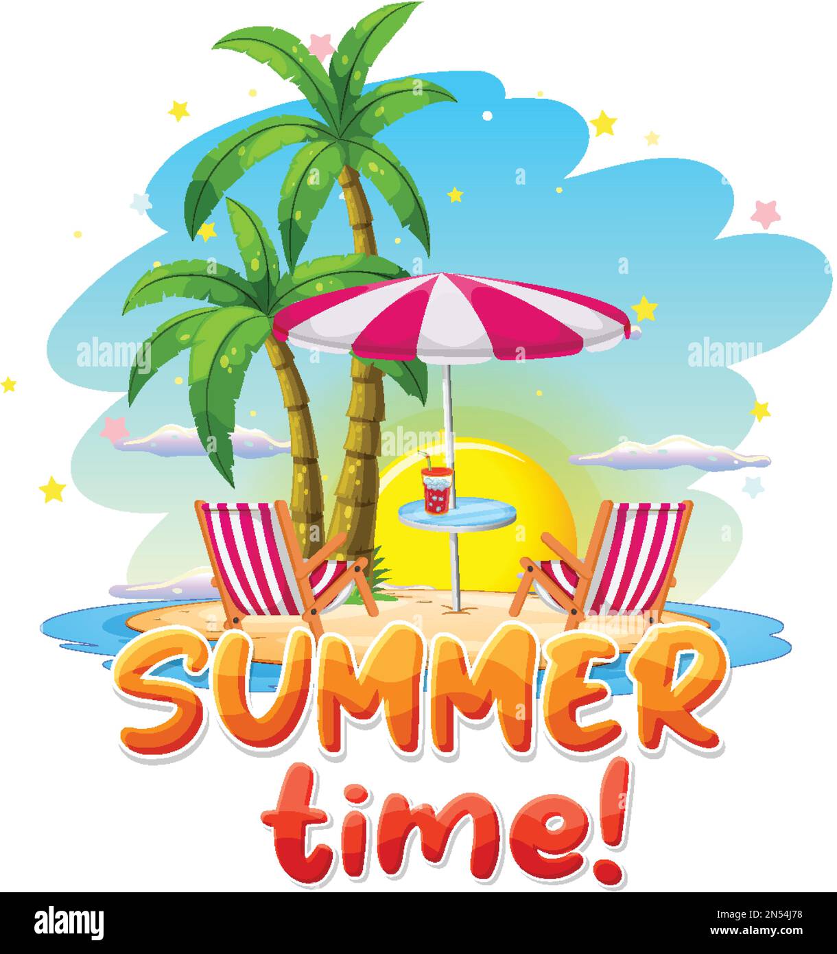 Summer time logo template illustration Stock Vector Image & Art - Alamy