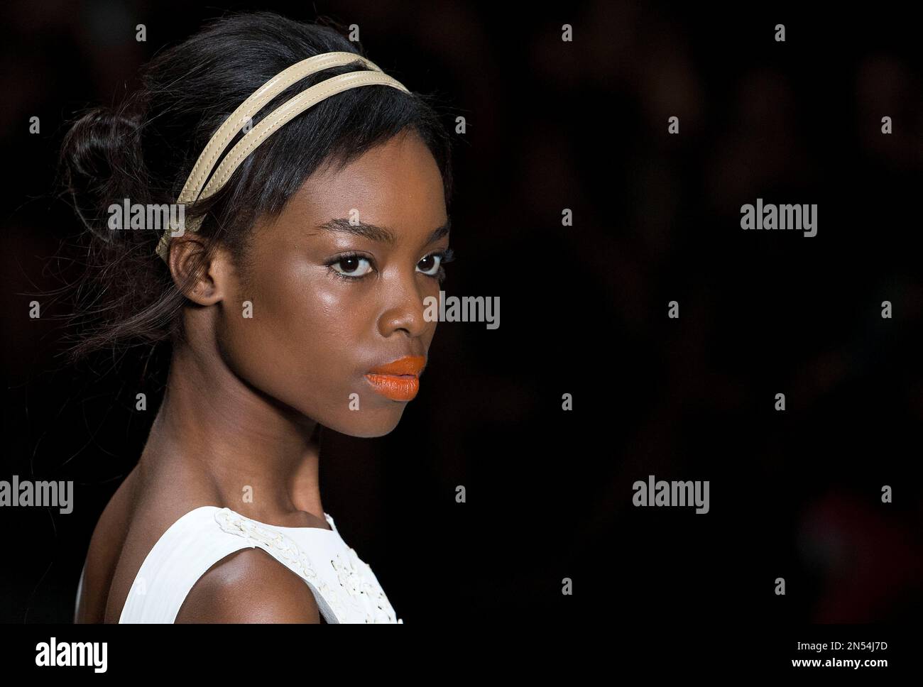 Angola's model Maria Borges wears a creation from the Patricia Motta ...