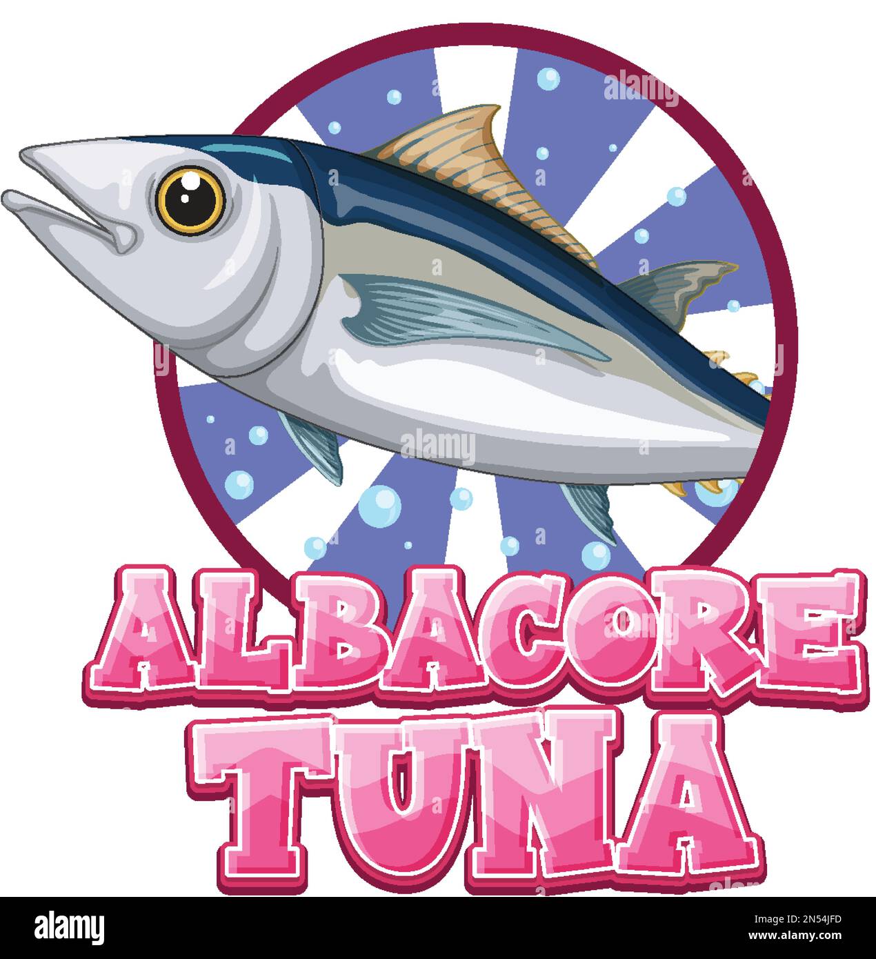 Albacore tuna fish drawing Stock Vector Images - Alamy