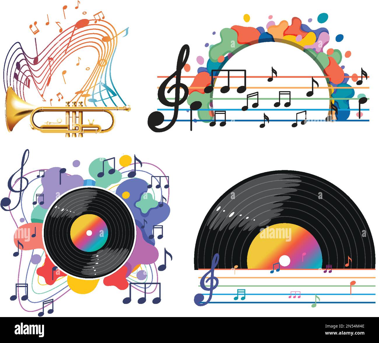 Music theme cartoon icon illustration Stock Vector Image & Art - Alamy