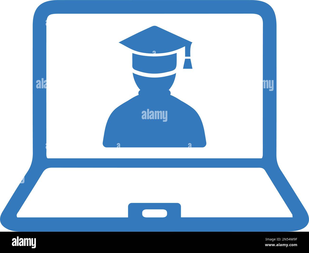 Education, graduation, elearning icon is isolated on white background ...
