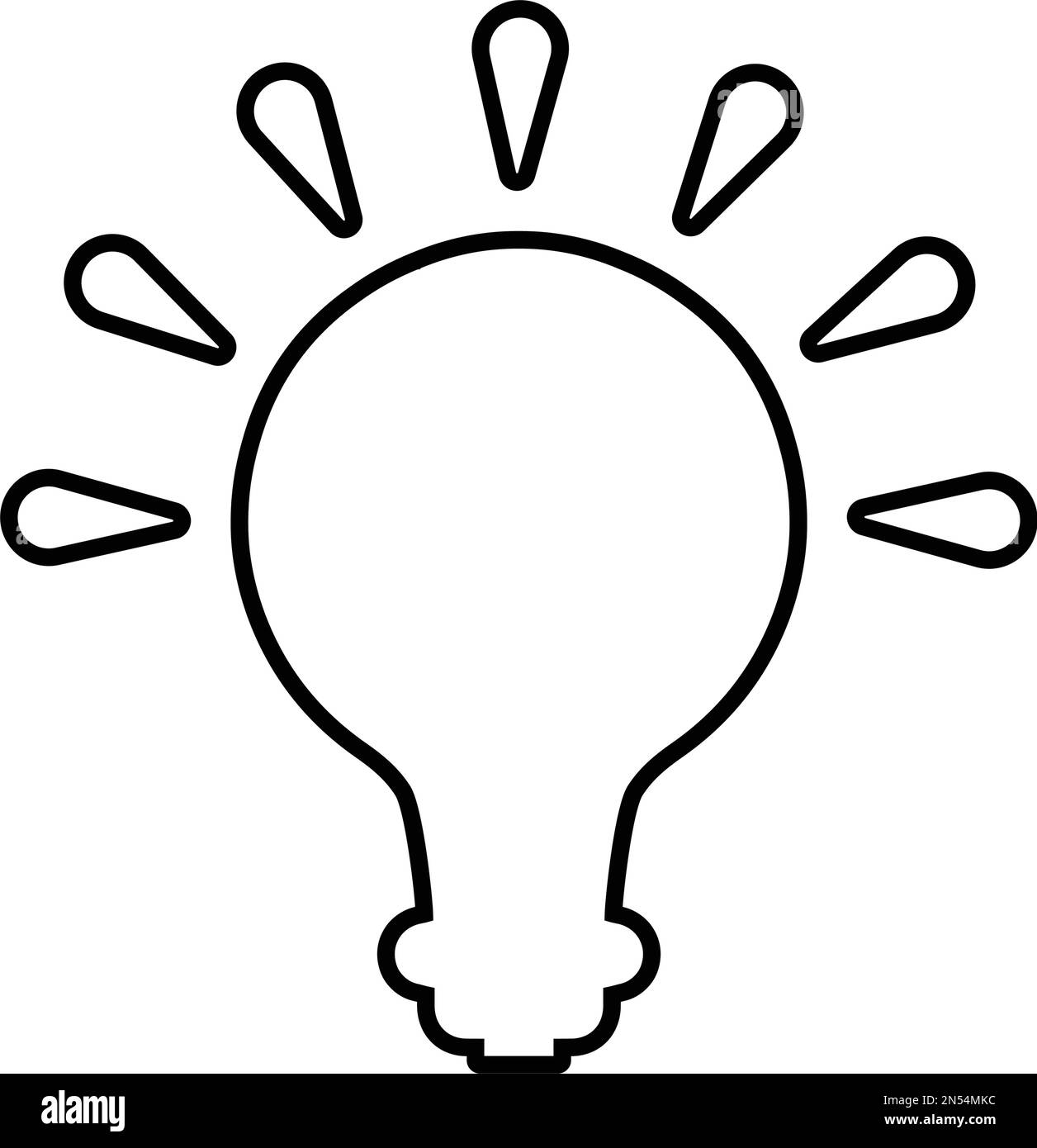 Energy, light bulb icon - Simple editable vector EPS file Stock Vector ...
