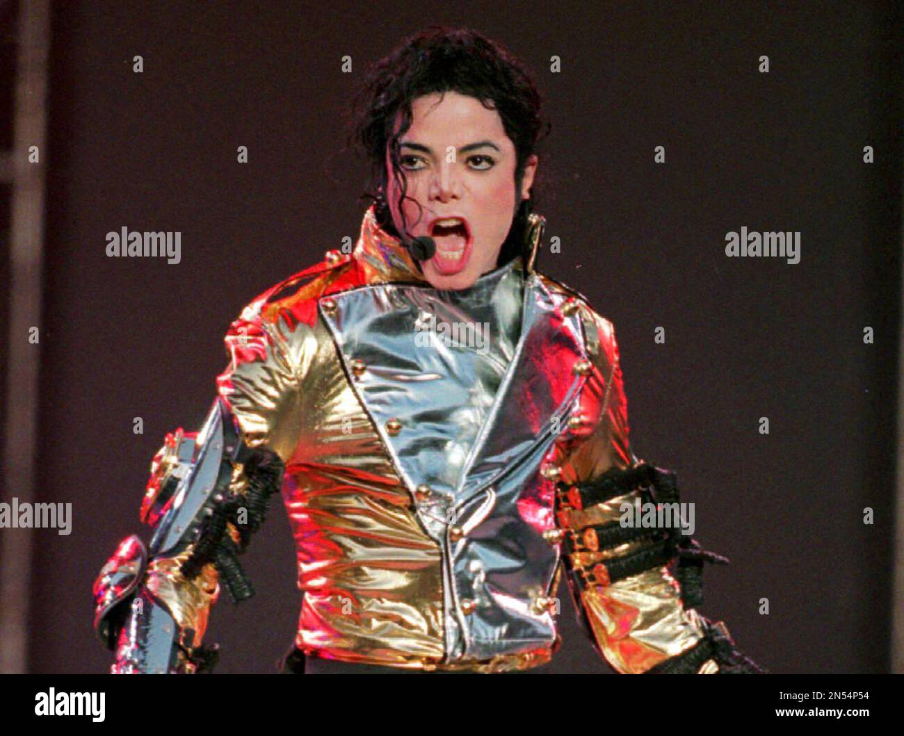 FILE - This May 31, 1997 file photo shows U.S. Popstar Michael Jackson ...