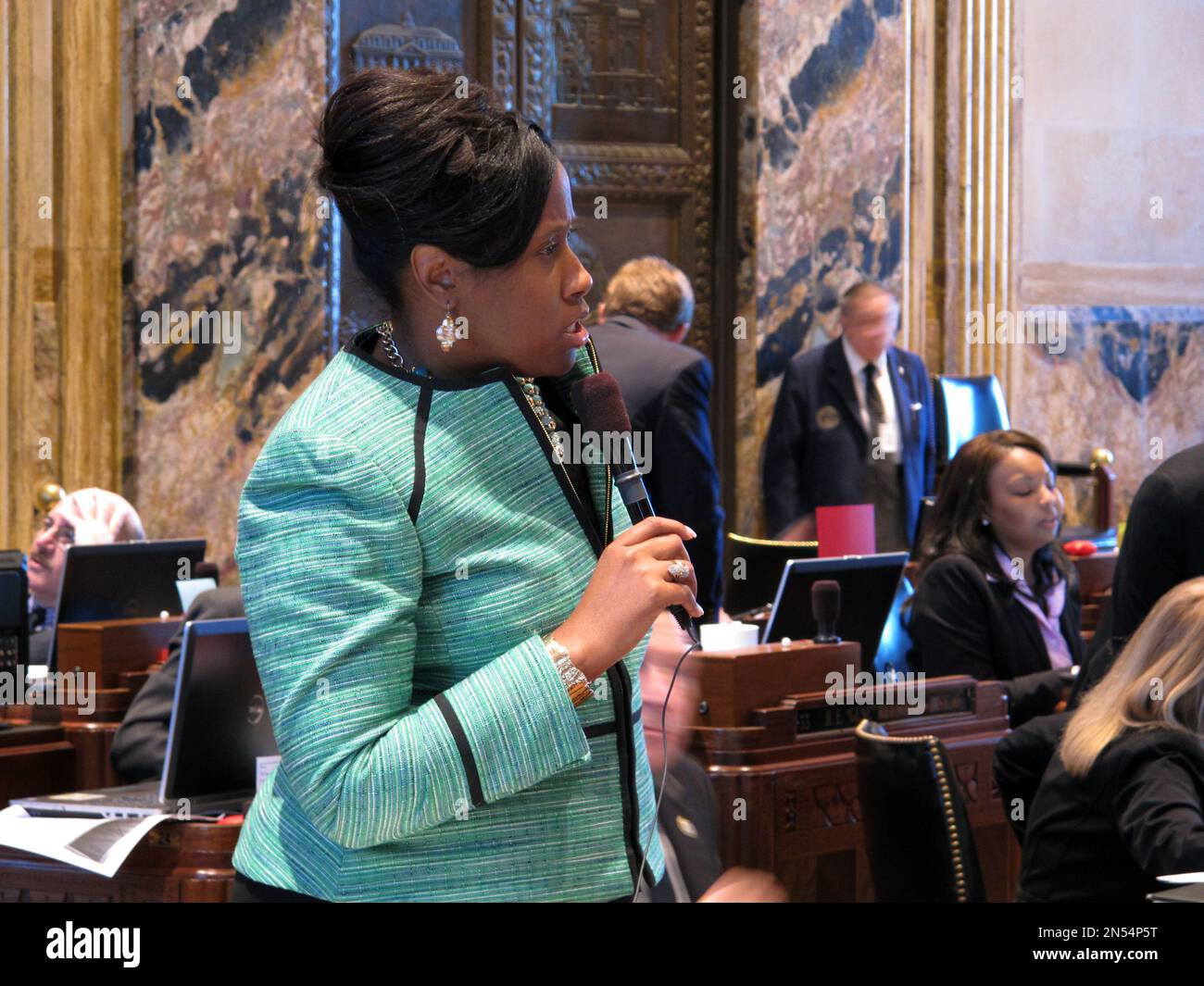 Rep. Katrina Jackson, D-Monroe, speaks from the floor of the House of ...