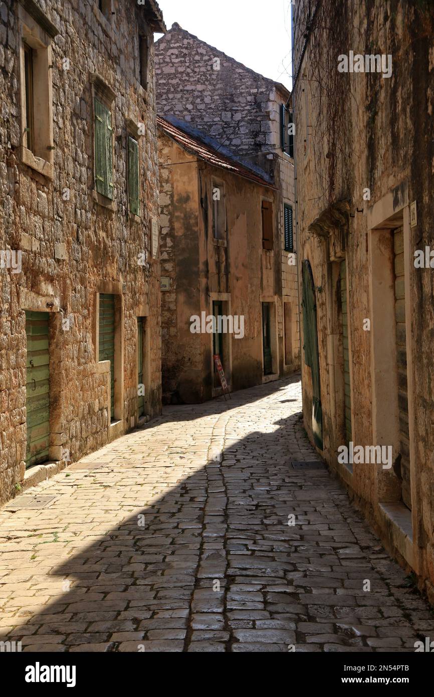 Old town of Stari Grad, Hvar island, Croatia Stock Photo - Alamy