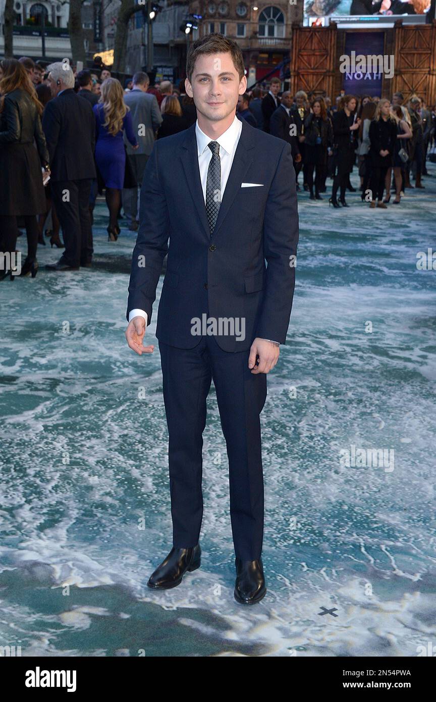 Lorgan Lerman arrives at the UK premiere of Noah in Leicester Square ...