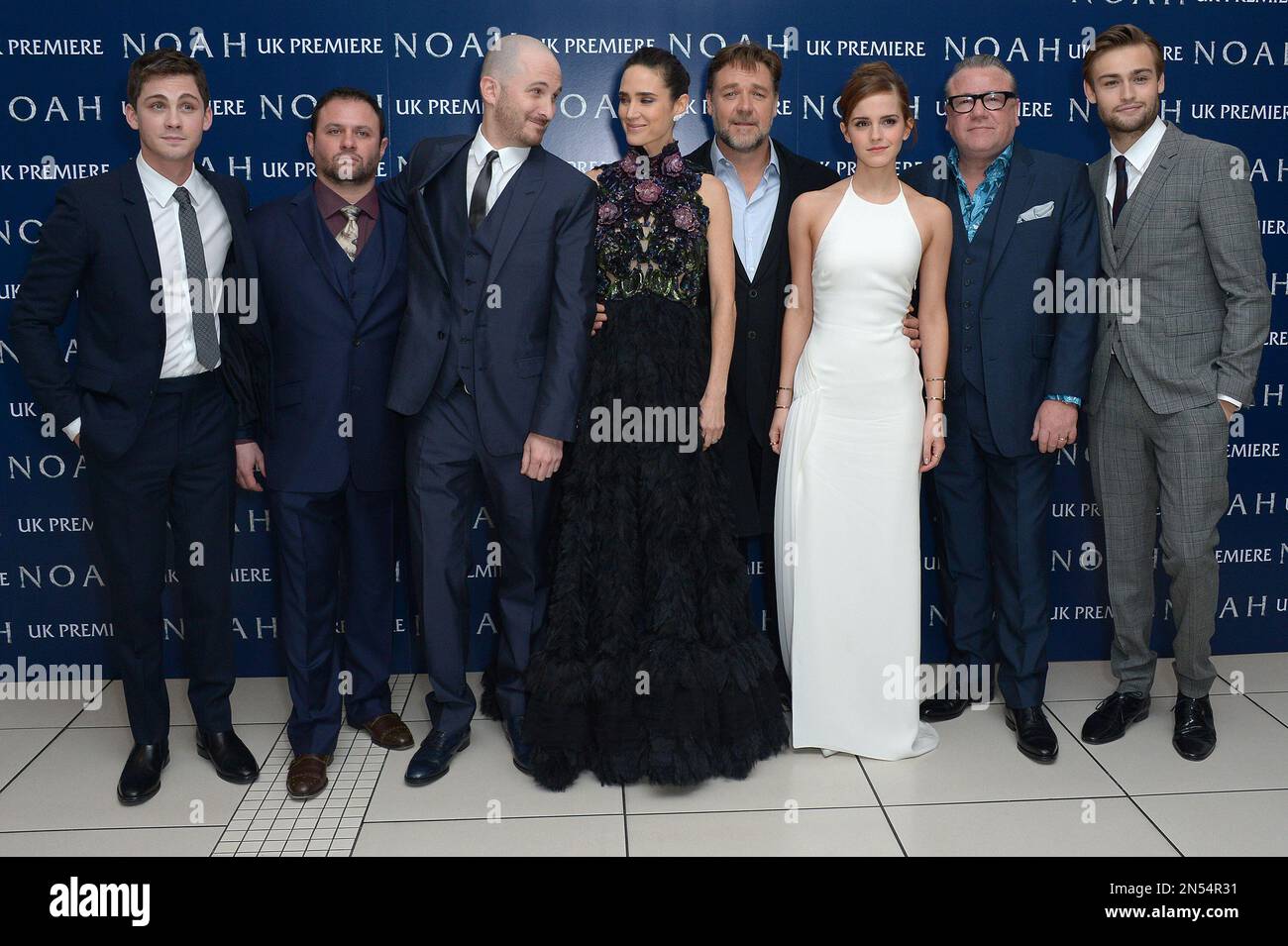 From left, actor Logan Lerman, producer Scott Franklin, director Darren ...