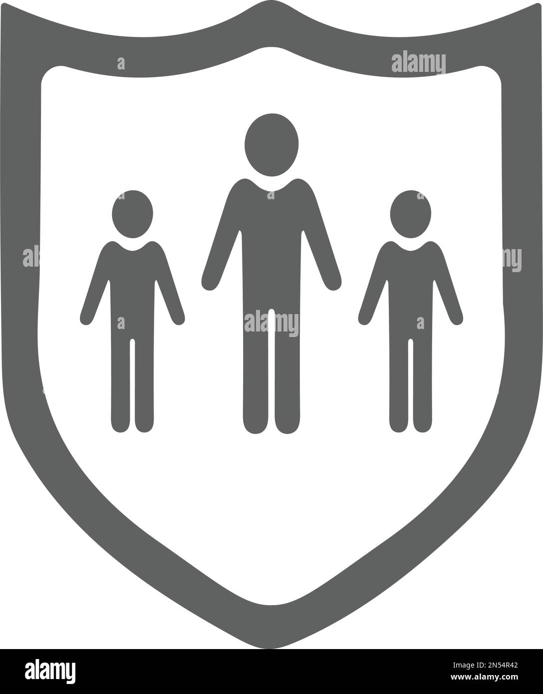 Family, life insurance icon. Use for commercial, print media, web or ...