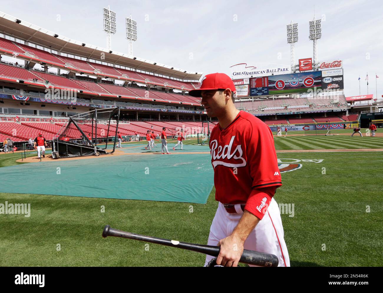 Cincinnati Reds first baseman Joey Votto walks off the field after ...
