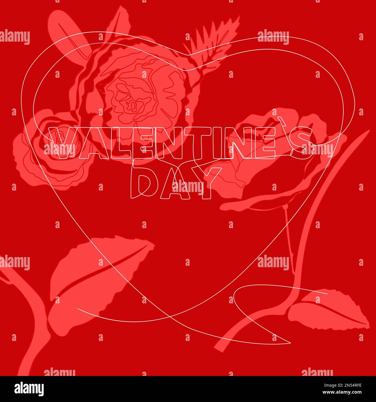 One Continuous Line Of Speech Bubble With Valentines Day Text Thin Line Illustration Vector