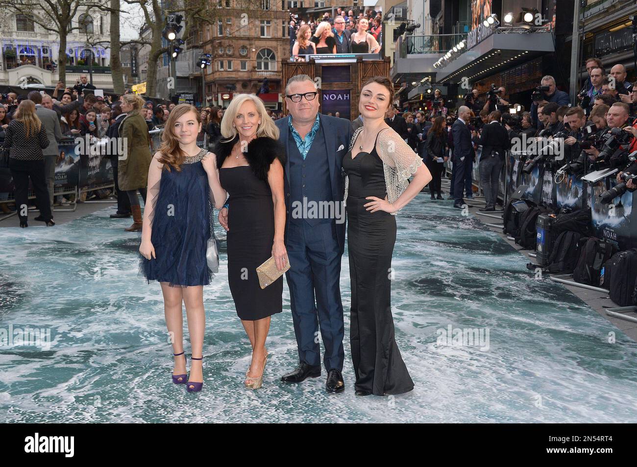 British actor Ray Winstone, second from right, wife Elaine, second from ...