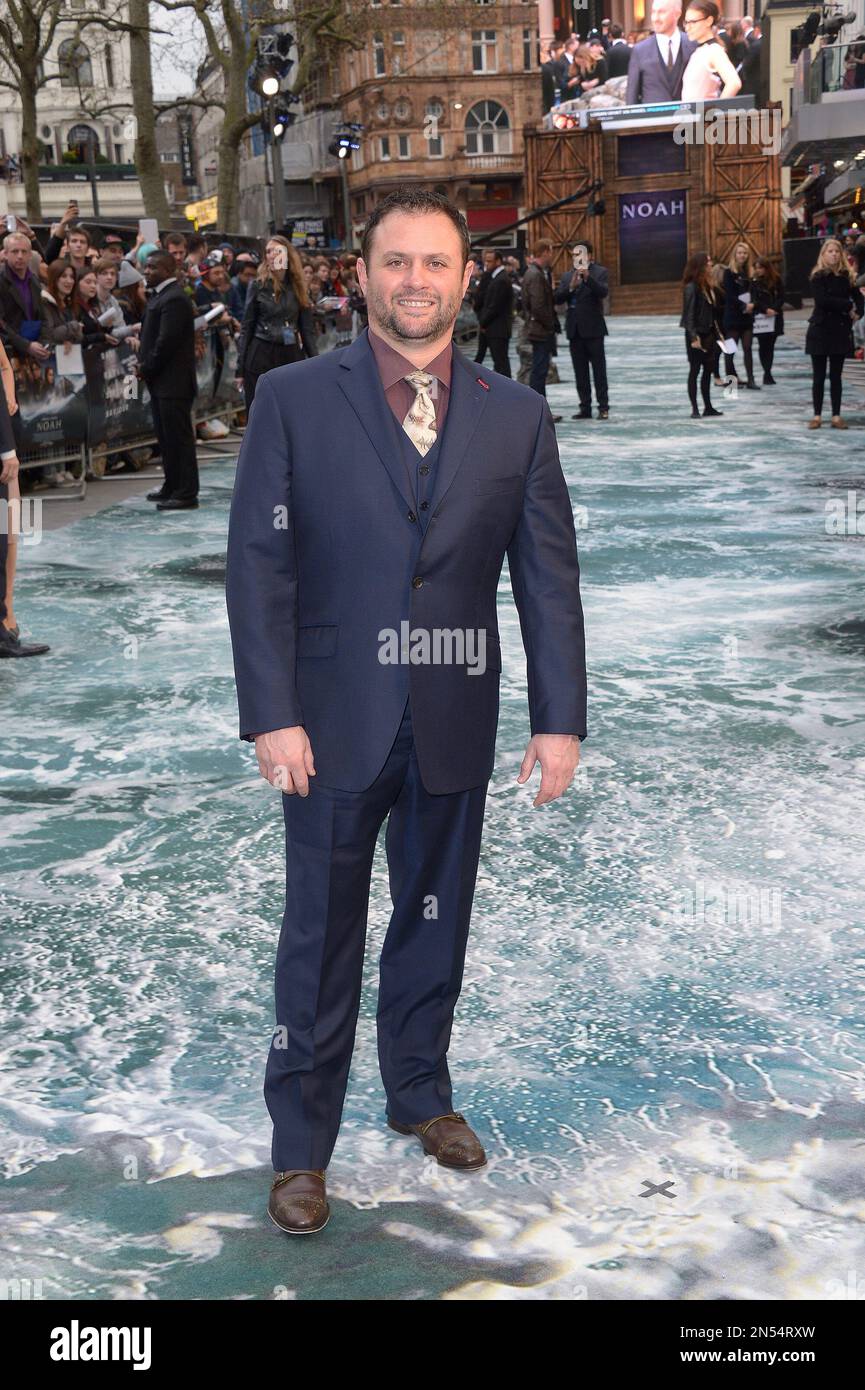 Producer Scott Franklin arrives at the UK premiere of Noah in Leicester ...