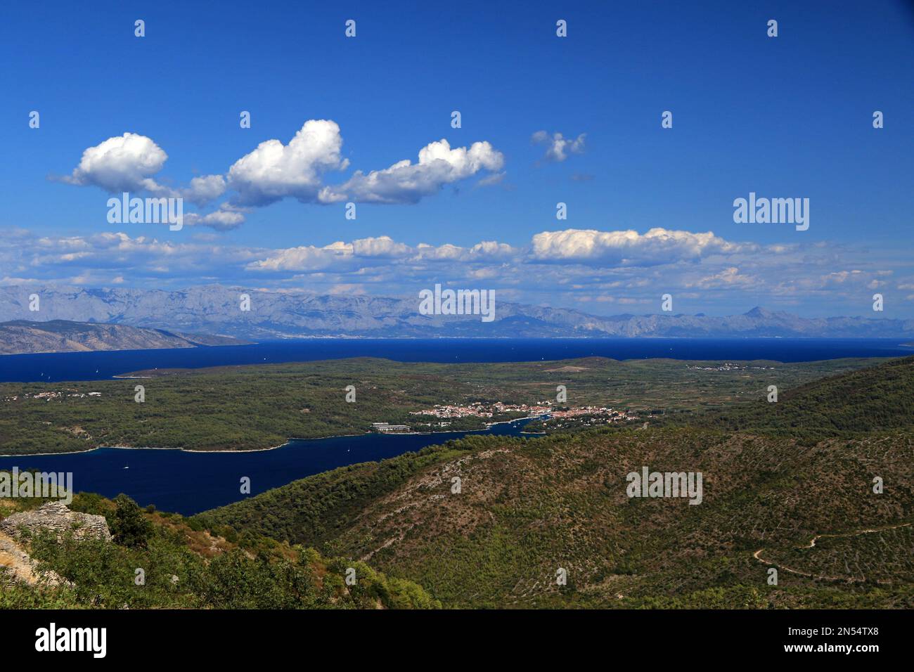 Stari Grad town in the end of Stari Grad Bay, Hvar Island, Croatia ...